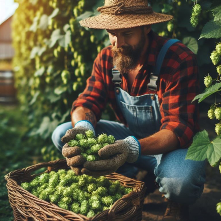 Hop Harvesting for Craft Brewing